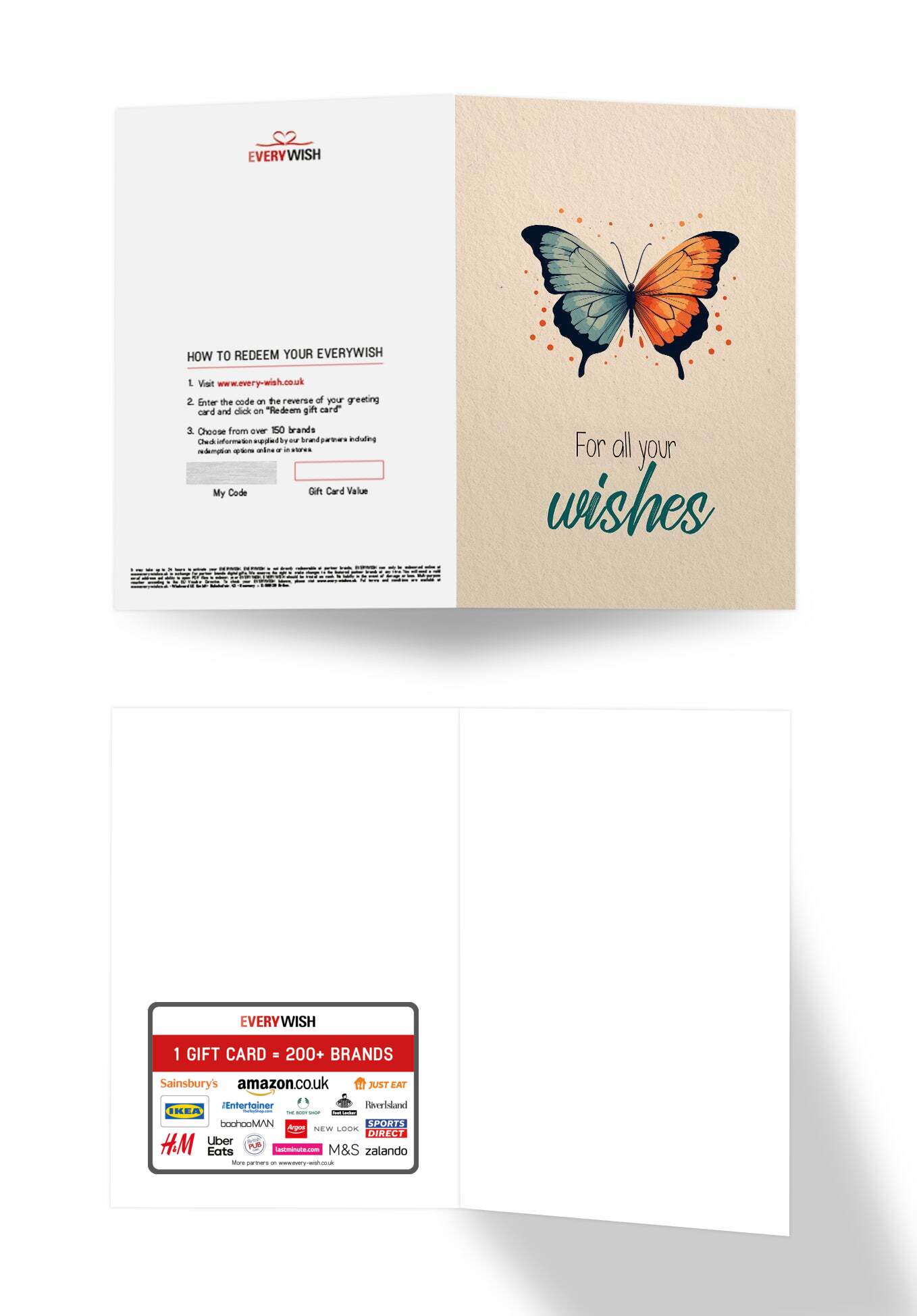 EVERYWISH gift card - 200+ brands - gift voucher - £15 to £150