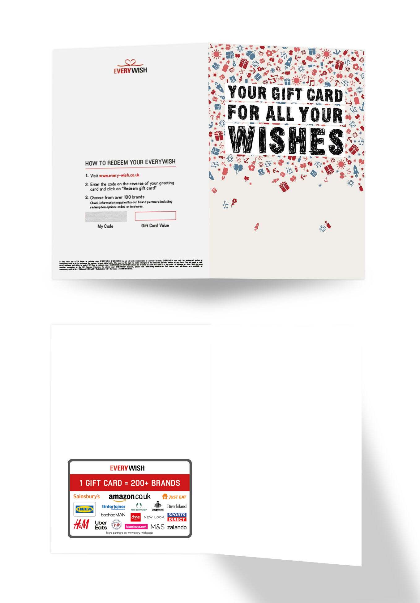 EVERYWISH gift card – 200+ brands – for all your wishes - £15 to £150