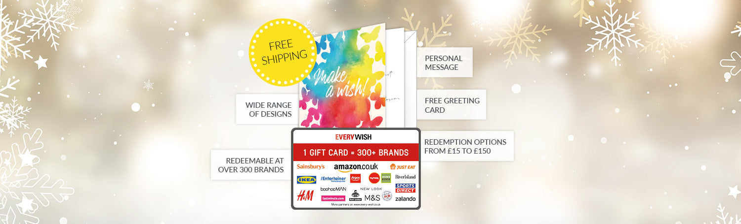 The Gift Card redeemable for more than 300 brands - EVERYWISH UK ...