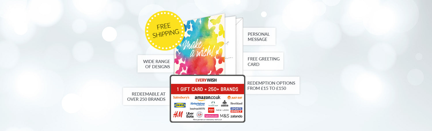 The Gift Card redeemable for more than 200 brands - EVERYWISH UK ...